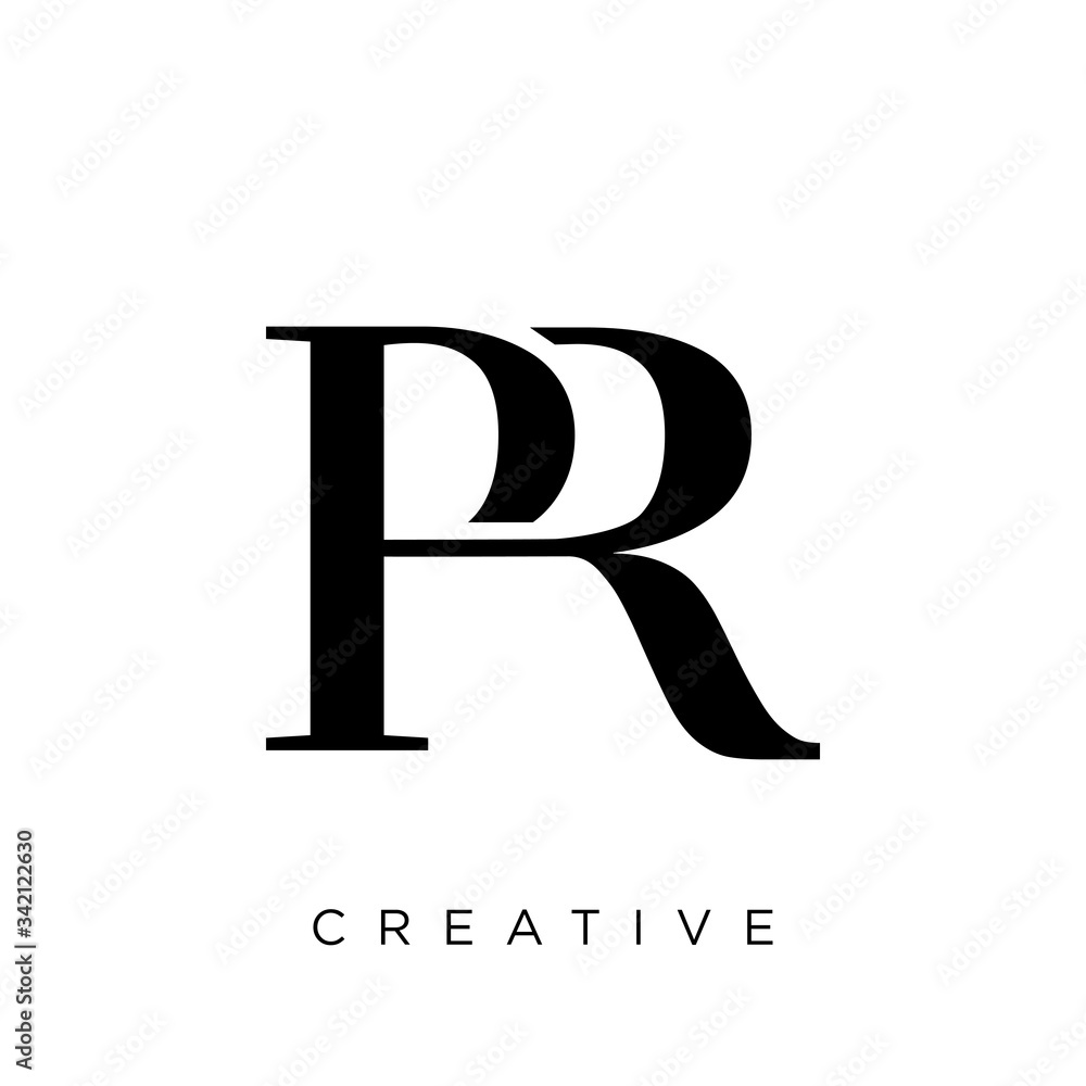 pr vector illustration of an abstract symbol Stock Vector | Adobe Stock