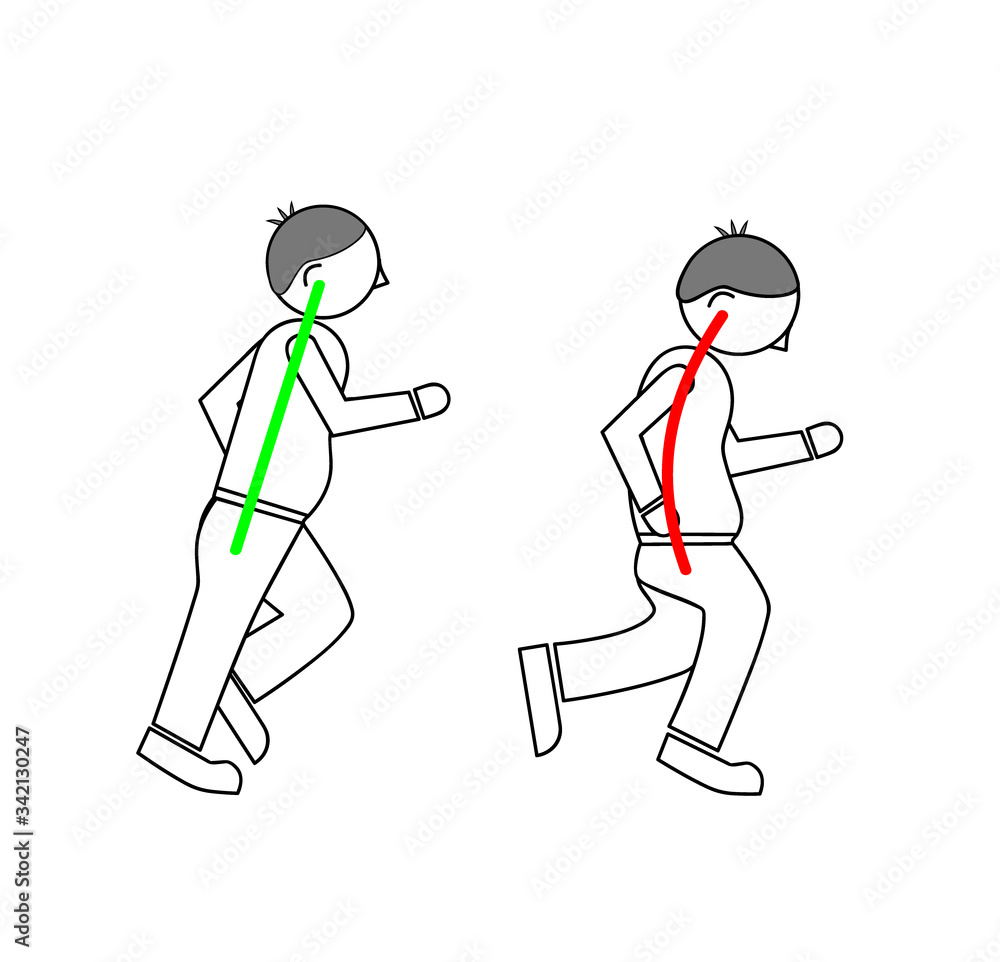 Correct posture running to faster and greatly reduce the chance of ...