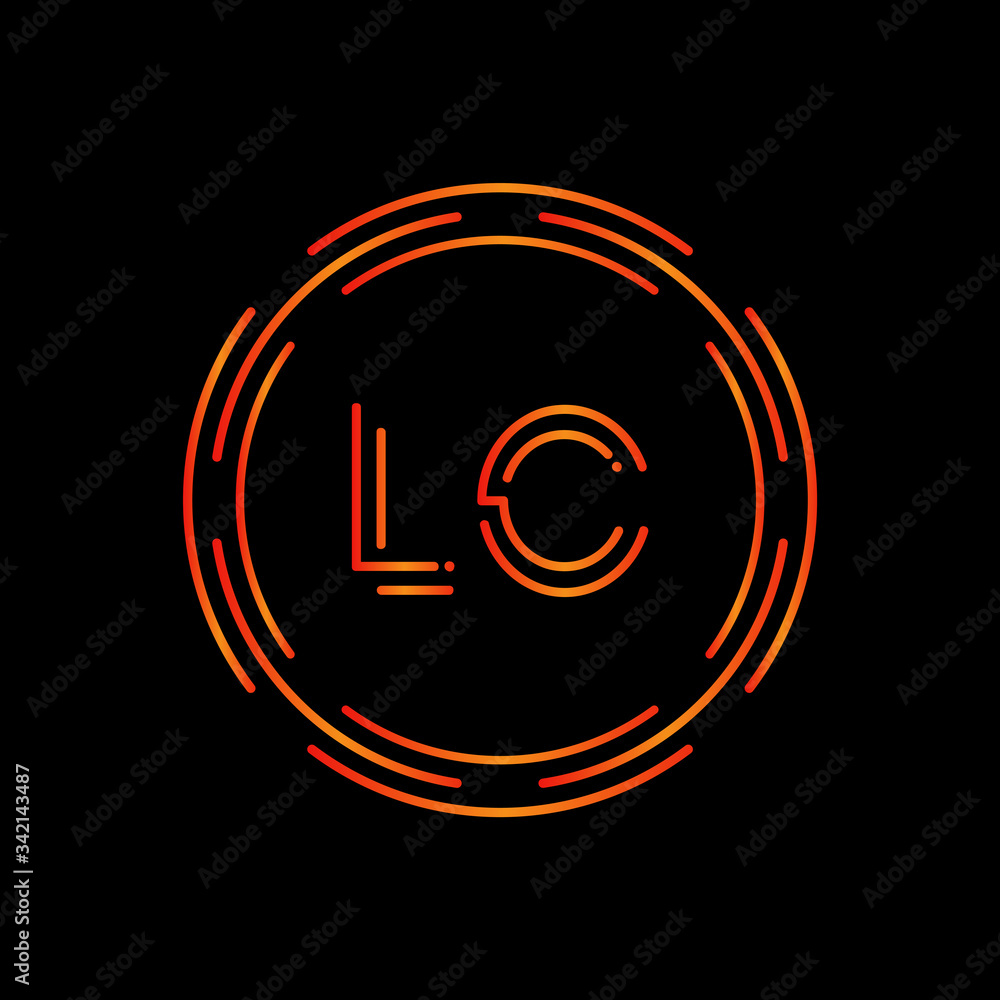 Initial LC letter Logo Design vector Template. Abstract Letter LC logo ...