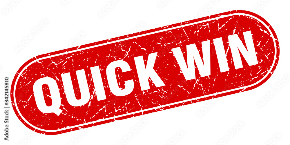 quick win sign. quick win grunge red stamp. Label Stock Vector | Adobe ...
