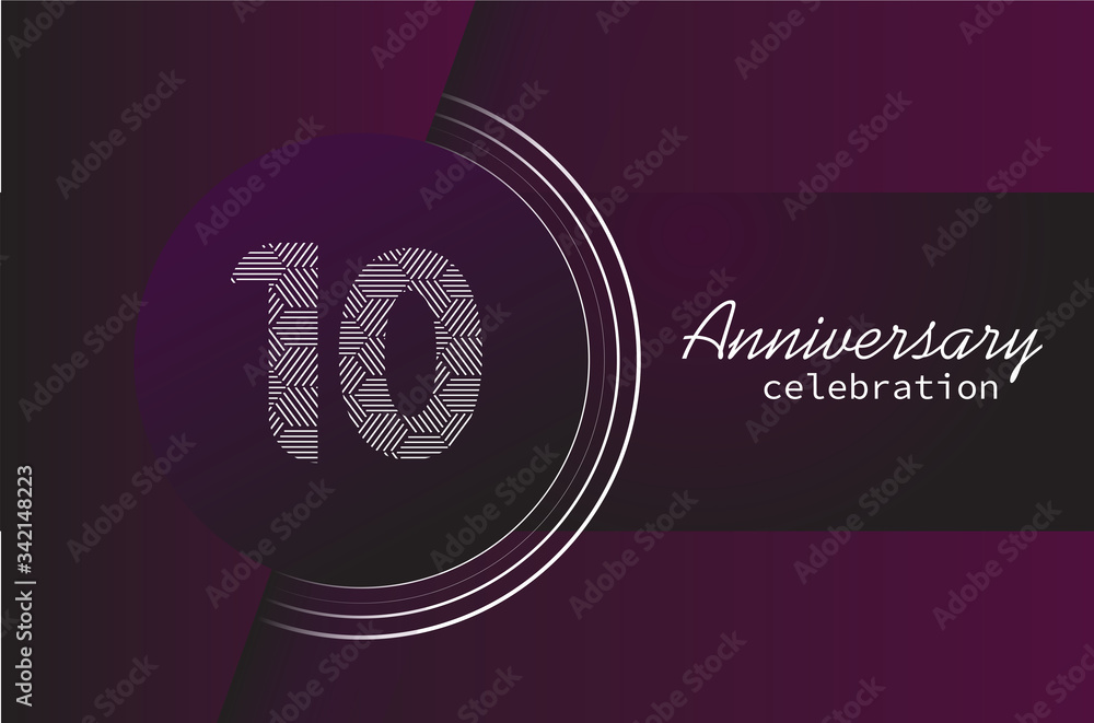 10 years anniversary celebration logo vector template design Stock ...