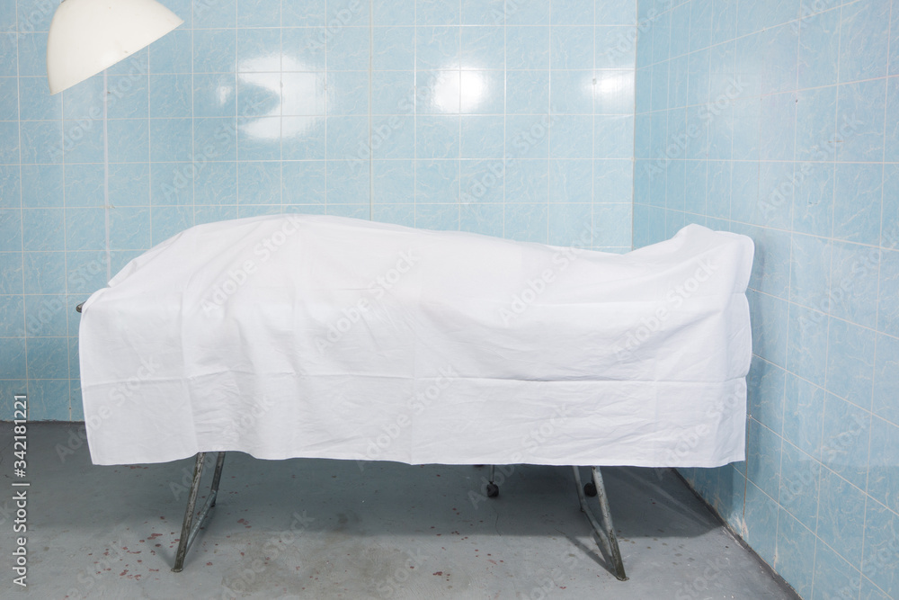 Body of the crime victim in the morgue(imitation) Stock Photo | Adobe Stock