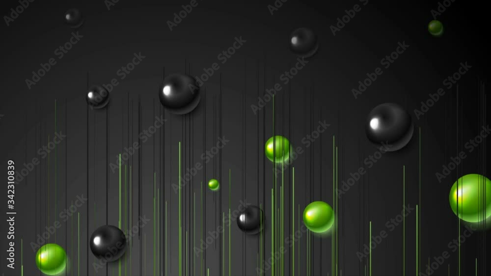 Green black abstract tech corporate motion background with glossy ...