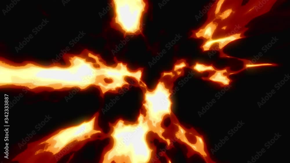 Comic Manga Fire Fx Background Loop/ 4k animation of a comic cartoon ...