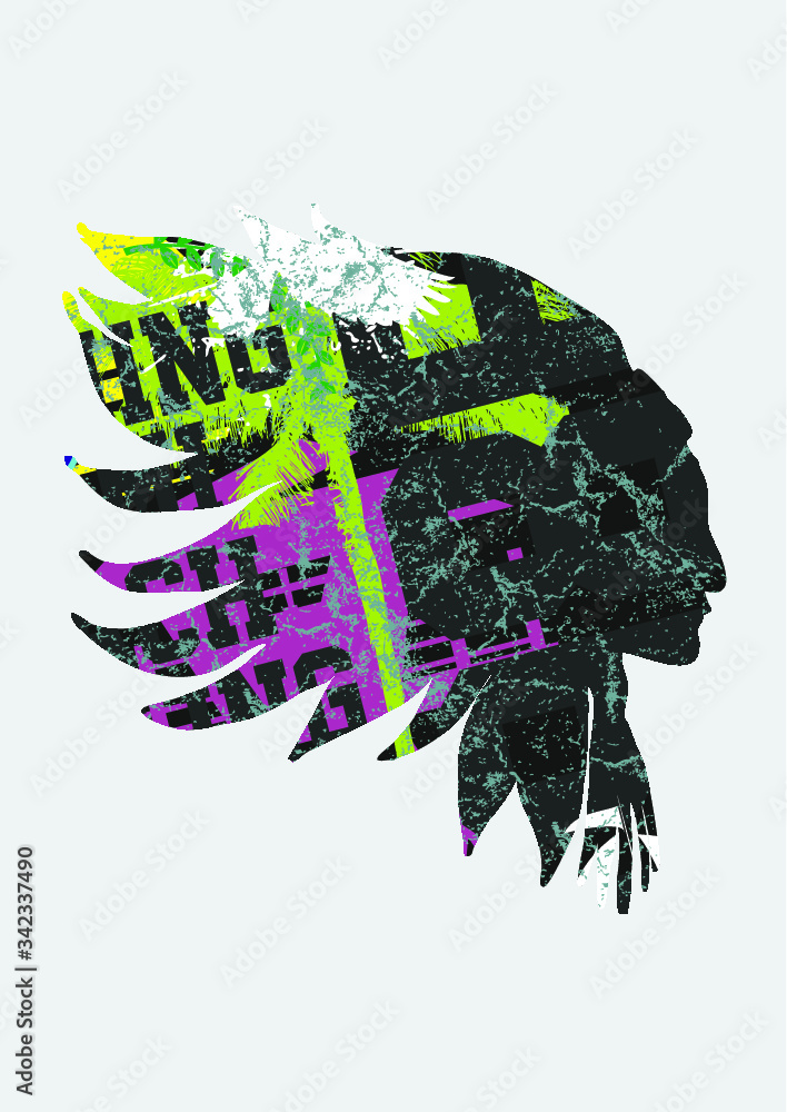 native american graphic design vector art Stock Vector | Adobe Stock