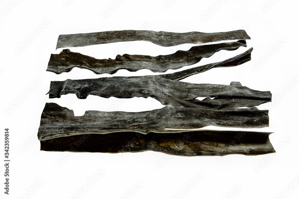 Konbu, seaweed dried used in Japanese cuisine, also known as dashima or ...