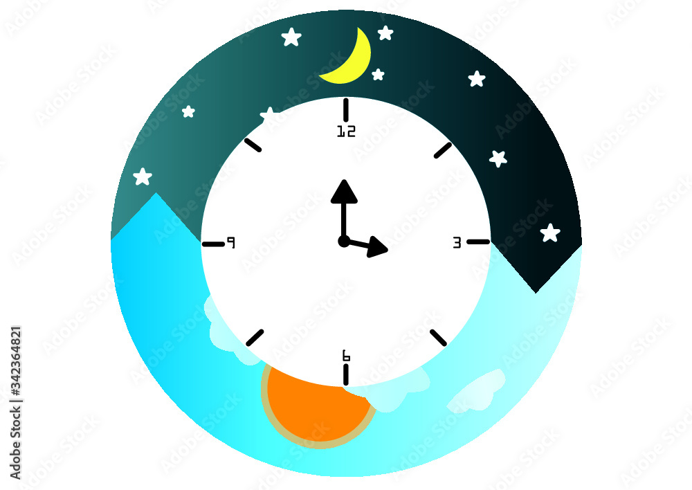 Vetor de The circadian rhythms are controlled by circadian clocks or ...