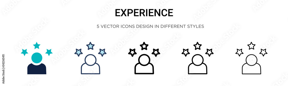 Experience icon in filled, thin line, outline and stroke style. Vector ...