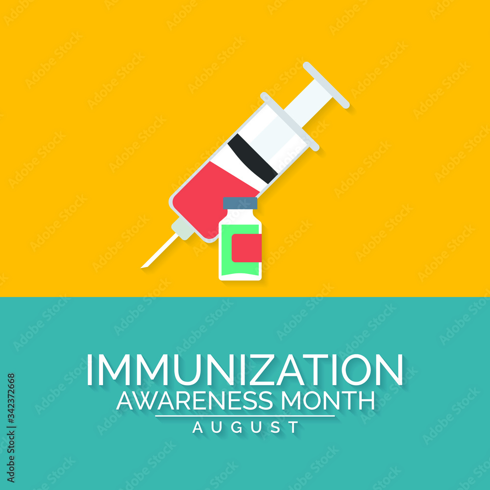 Vector illustration on the theme of National Immunization month ...