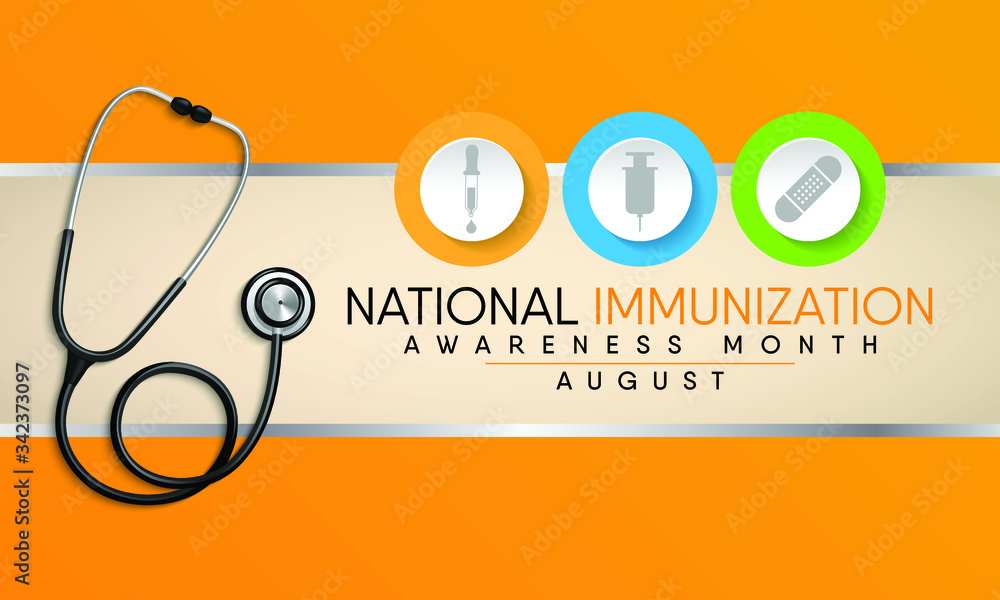 Vector illustration on the theme of National Immunization month ...