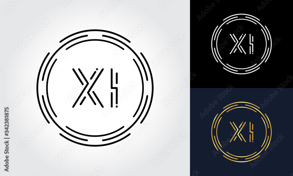 Initial XI letter Logo Design vector Template. Abstract Circle Letter ...