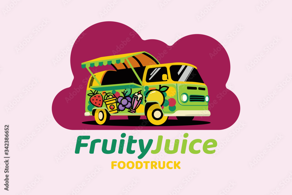 juice food truck vector graphic for any business Stock Vector | Adobe Stock