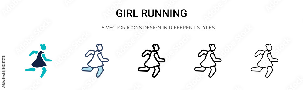 Girl Running Icon