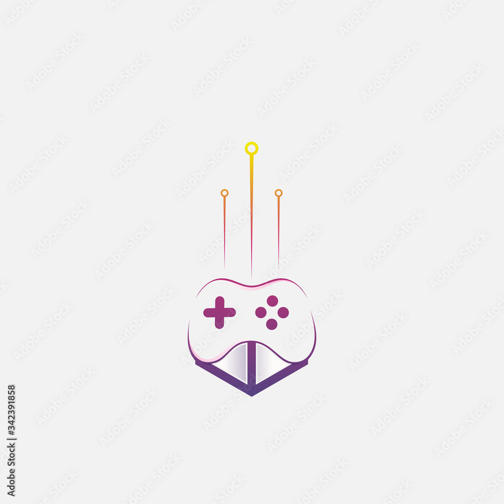Colorful logo design technology video game Stock Vector | Adobe Stock
