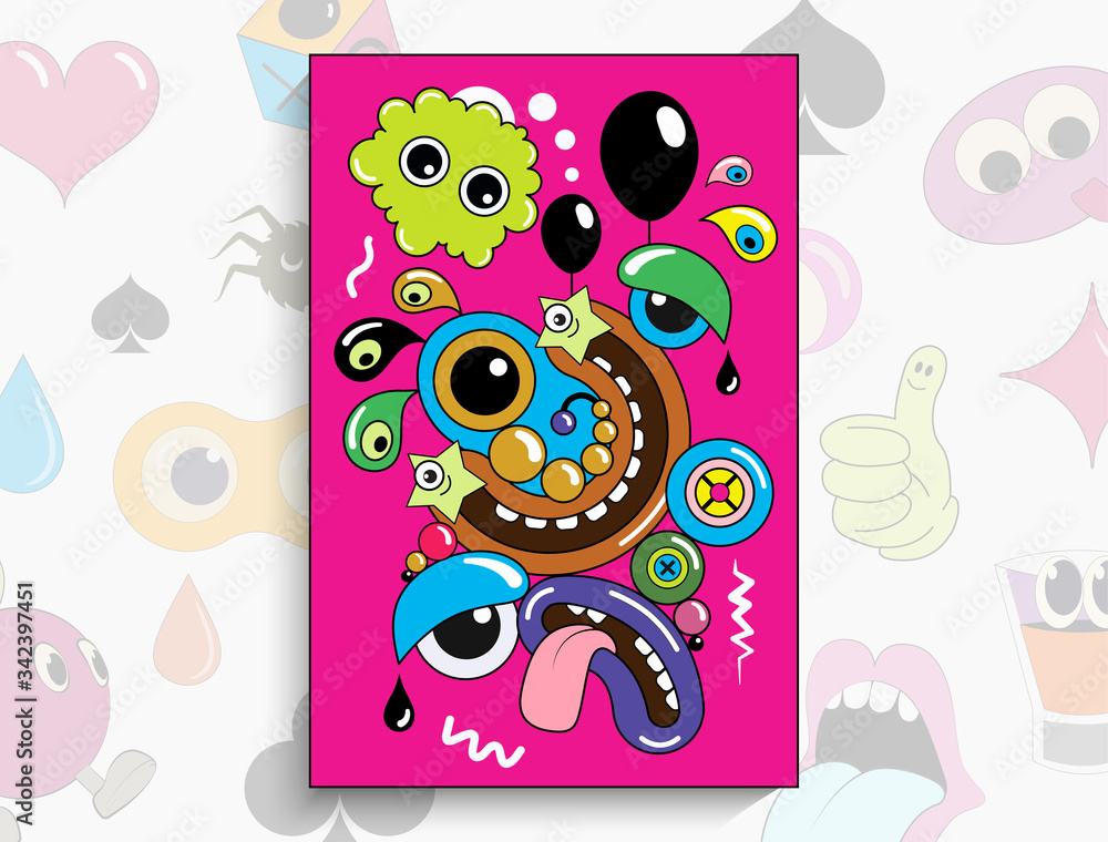 Bright illustration of cartoon art. The vector is suitable for your ...