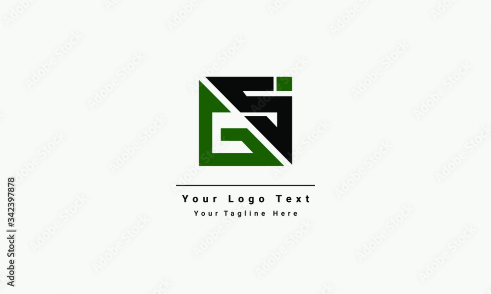GS Letter Logo Design with Creative Modern Trendy Typography with white ...