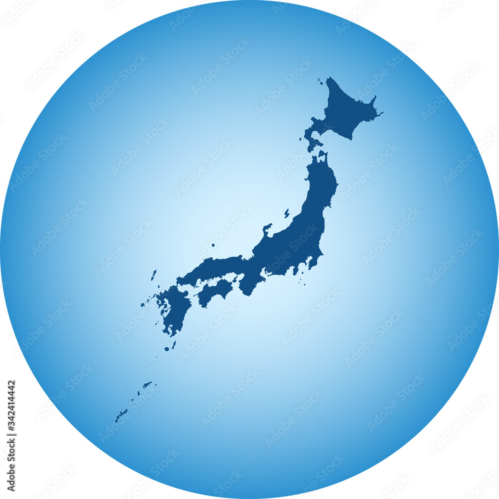map of Japan Stock Vector | Adobe Stock