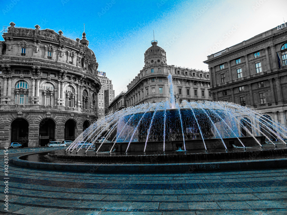 Genova, Italy - 04/20/2020: Editing some old photos of the city of ...