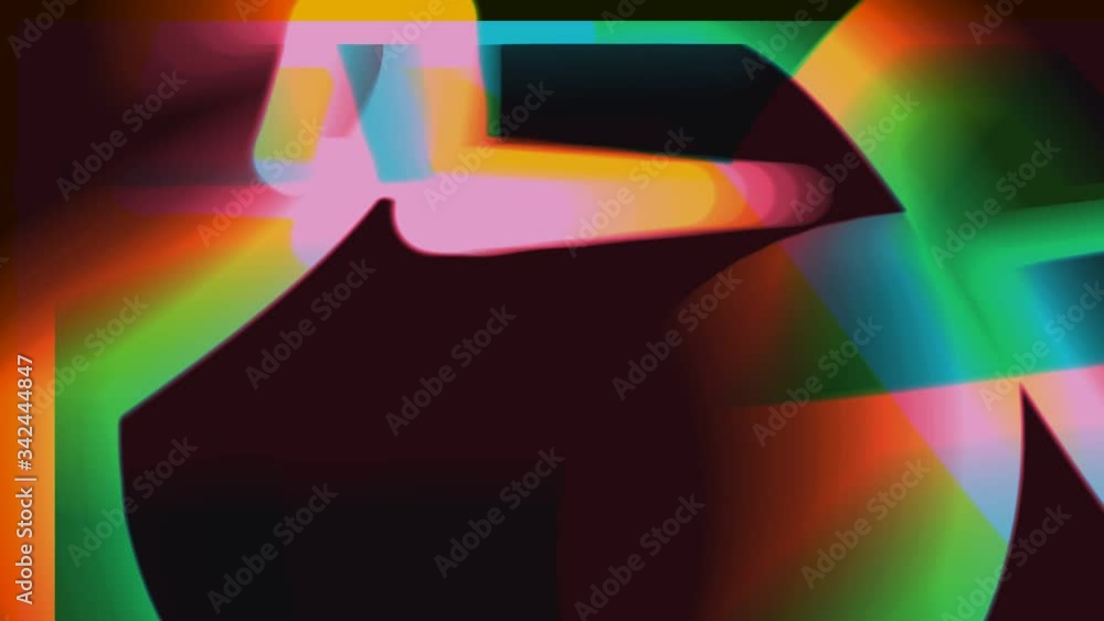 Messed colorful shapes animation. Mesmerizing digital motion design ...