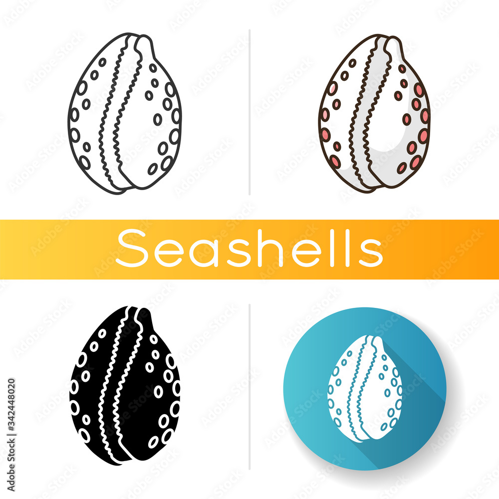 Cowrie shell icon Stock Vector | Adobe Stock