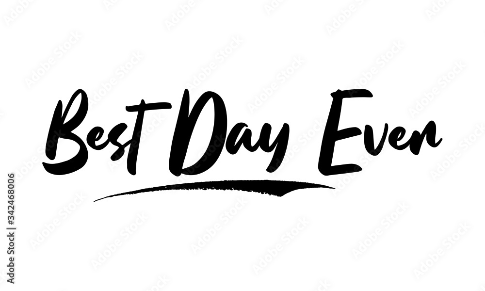 Best Day Ever Phrase Saying Quote Text or Lettering. Vector Script and ...