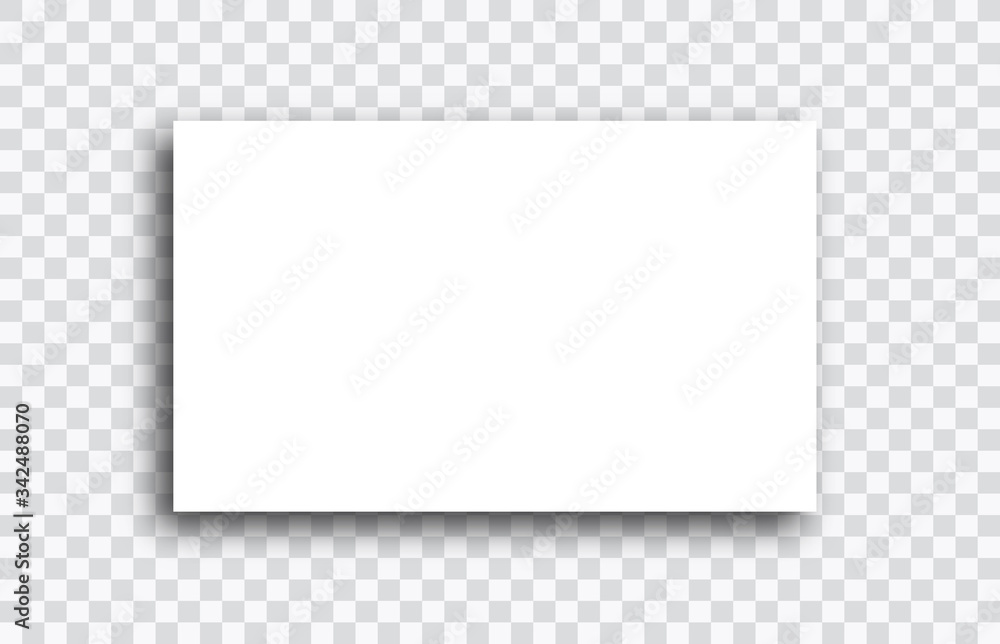 Realistic blank paper sheet with shadow in isolated on transparent ...