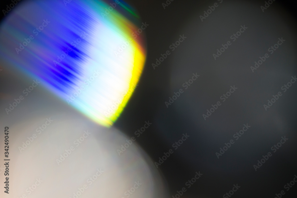 Sun reflection over a piece of crystal for a colorful lens flare on ...