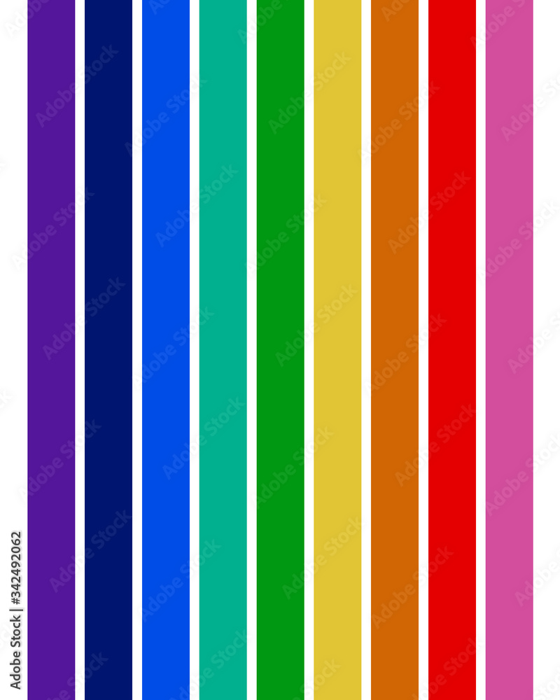 Vertical Rainbow Stripes