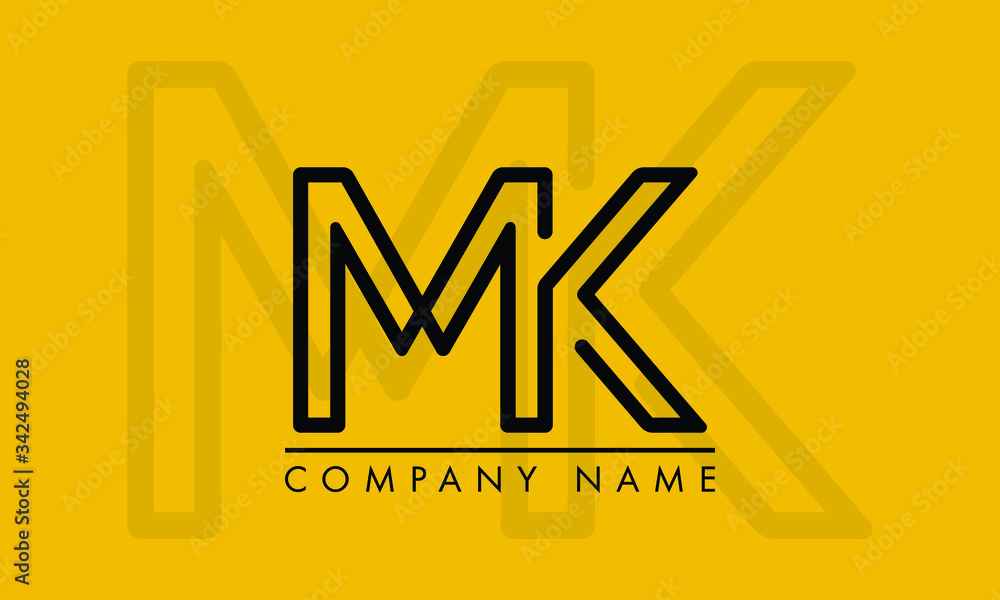 mk logo design vector luxury premium icon Stock Vector | Adobe Stock