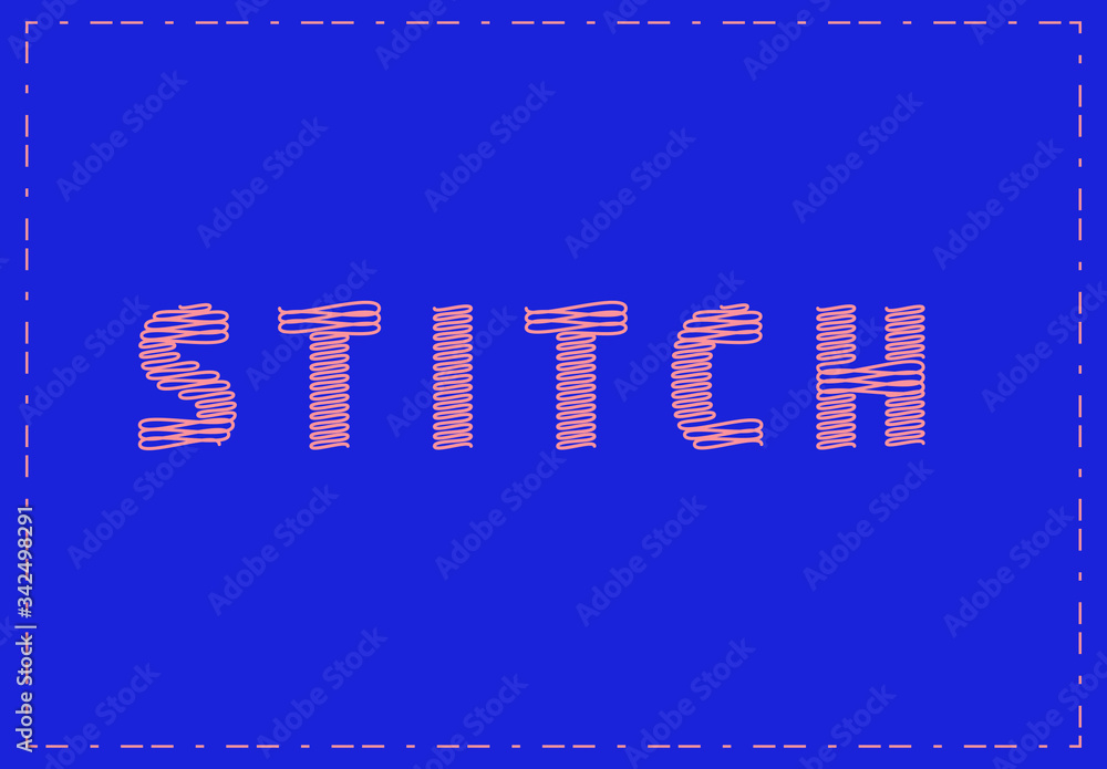 Stitch Style Text Effect Stock Template | Adobe Stock