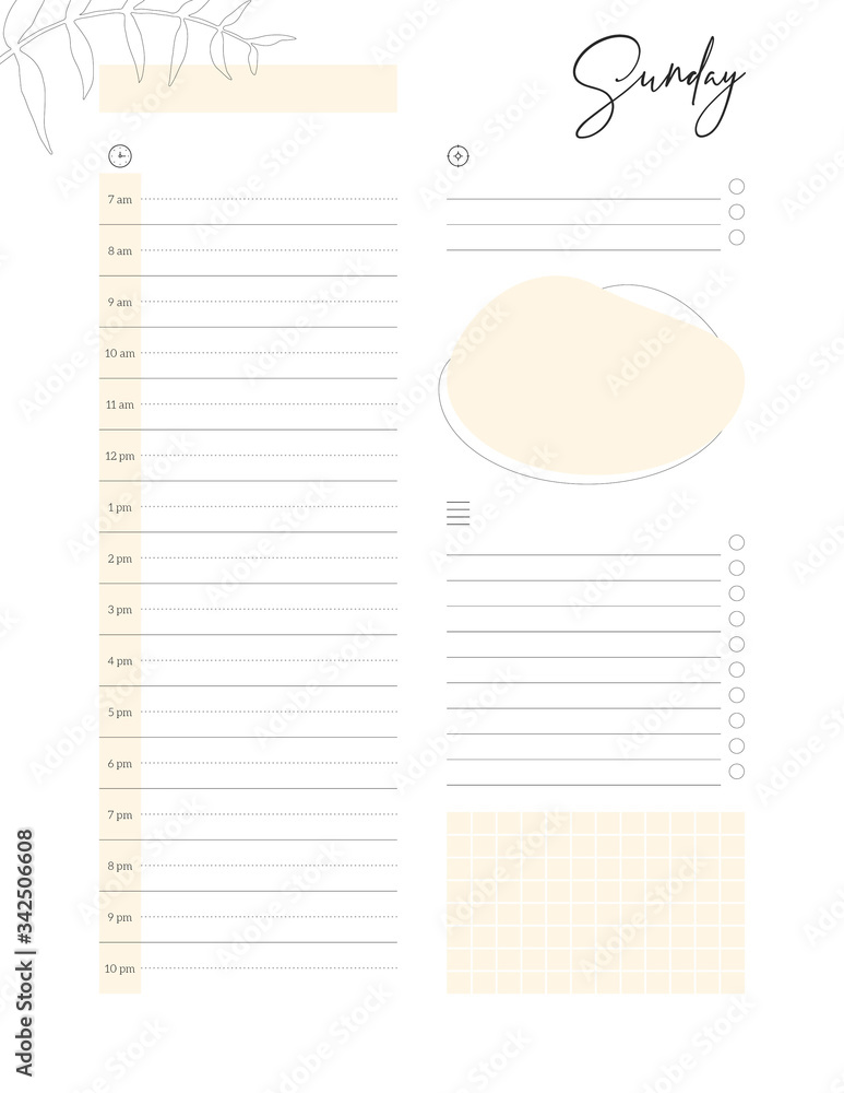 Sunday planner sheet, Planner template, Goal sheet, To-Do list template ...