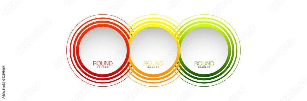 3 components chart make up something. Modern business circle ...