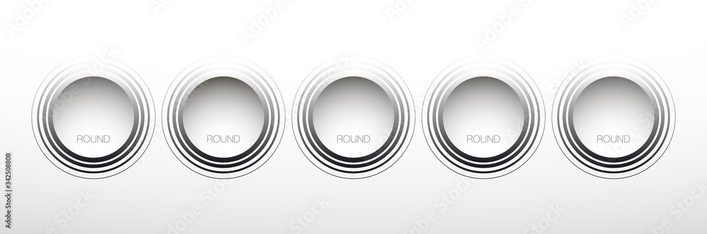 5 components chart make up something. Modern business circle ...
