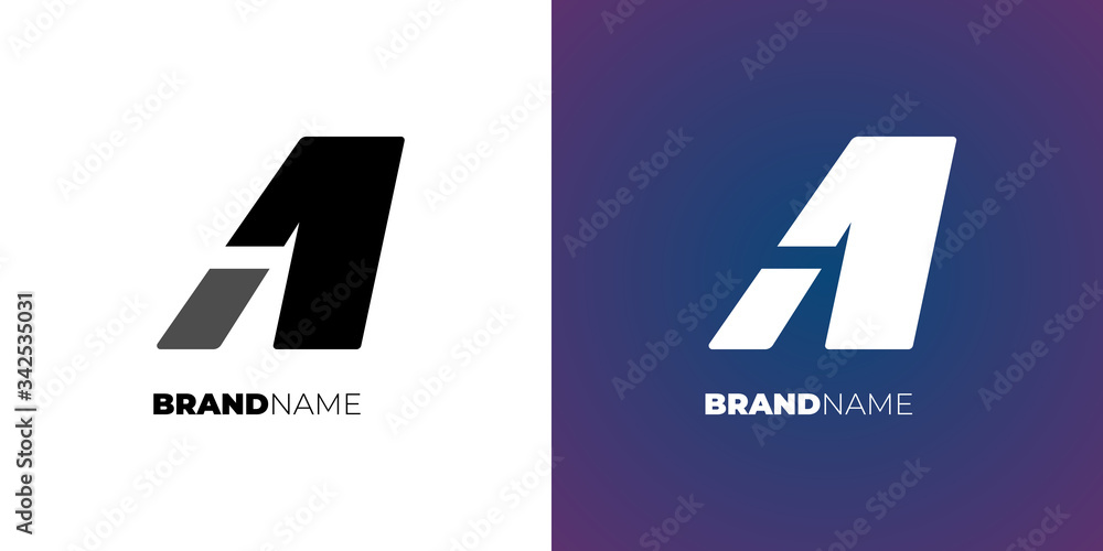 Letter A1 or 1A simple logo design concept. Corporate identity template ...