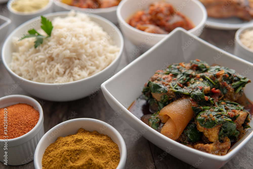 African national food dish grilled meat and chicken dish wings home ...