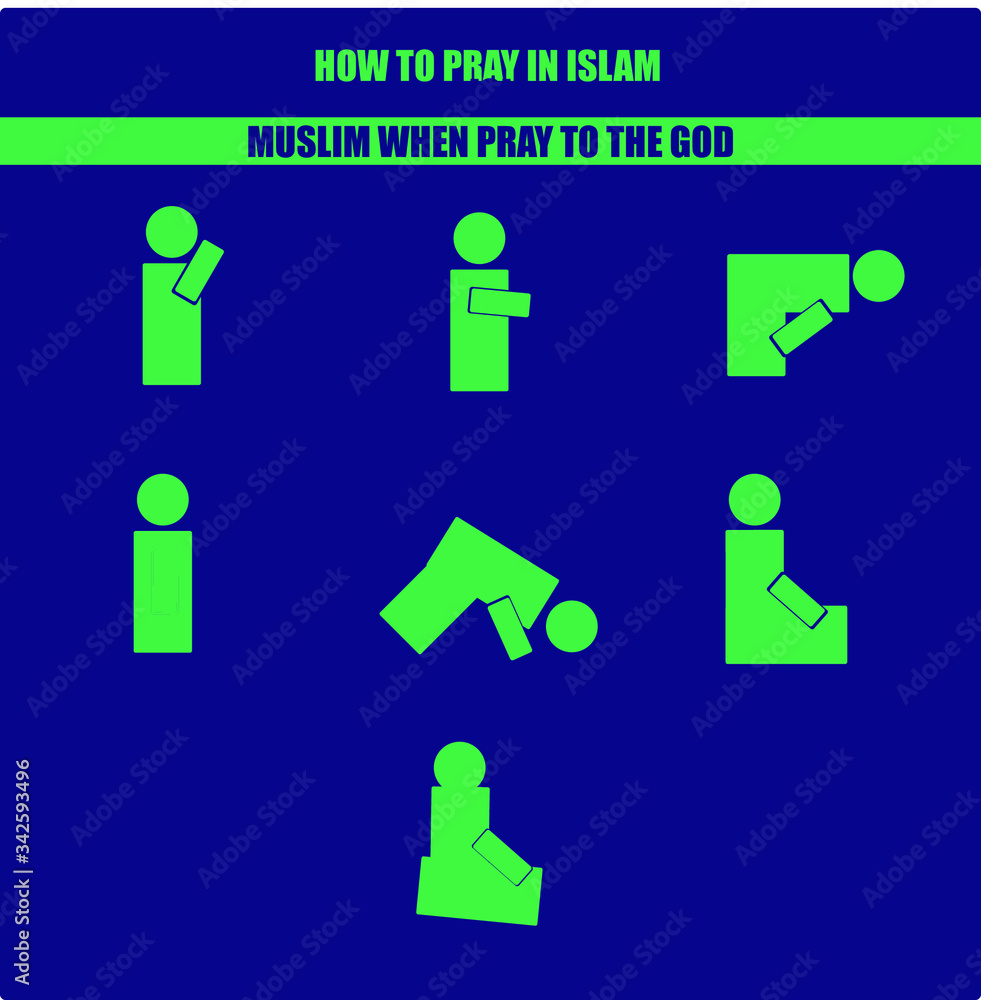 islamic prayer icon Stock Vector | Adobe Stock