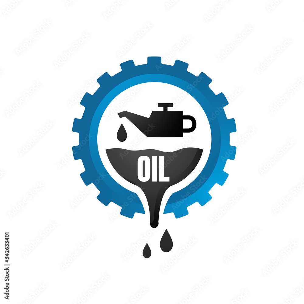 oil change logo vector icon with circle arrow sign symbol Stock Vector ...
