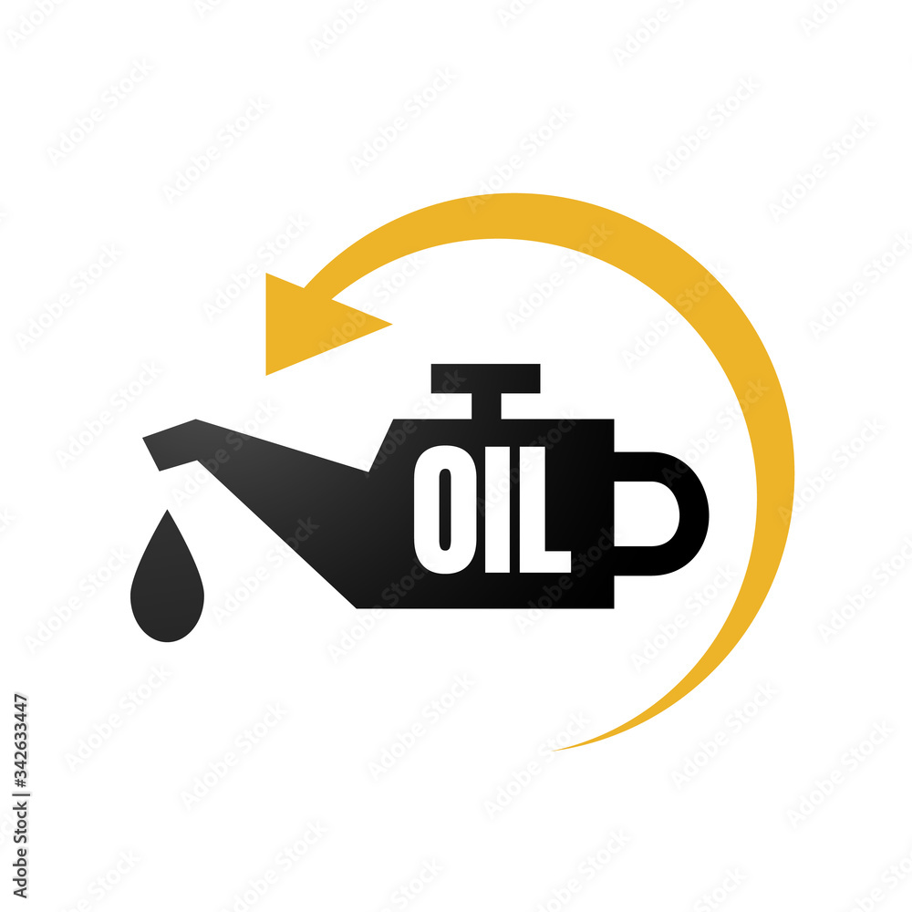 oil change logo vector icon with circle arrow sign symbol Stock Vector ...