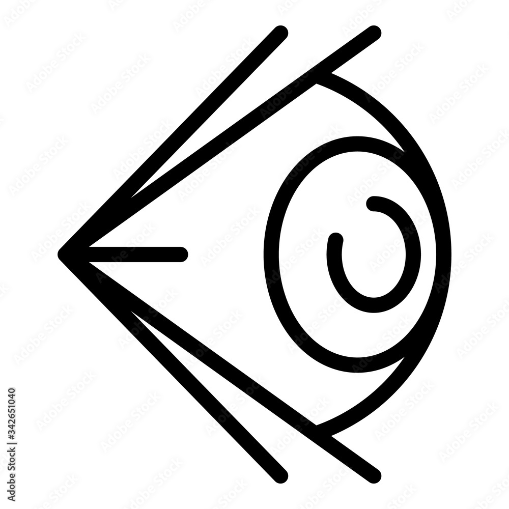 Human eye side view icon. Outline human eye side view vector icon for ...