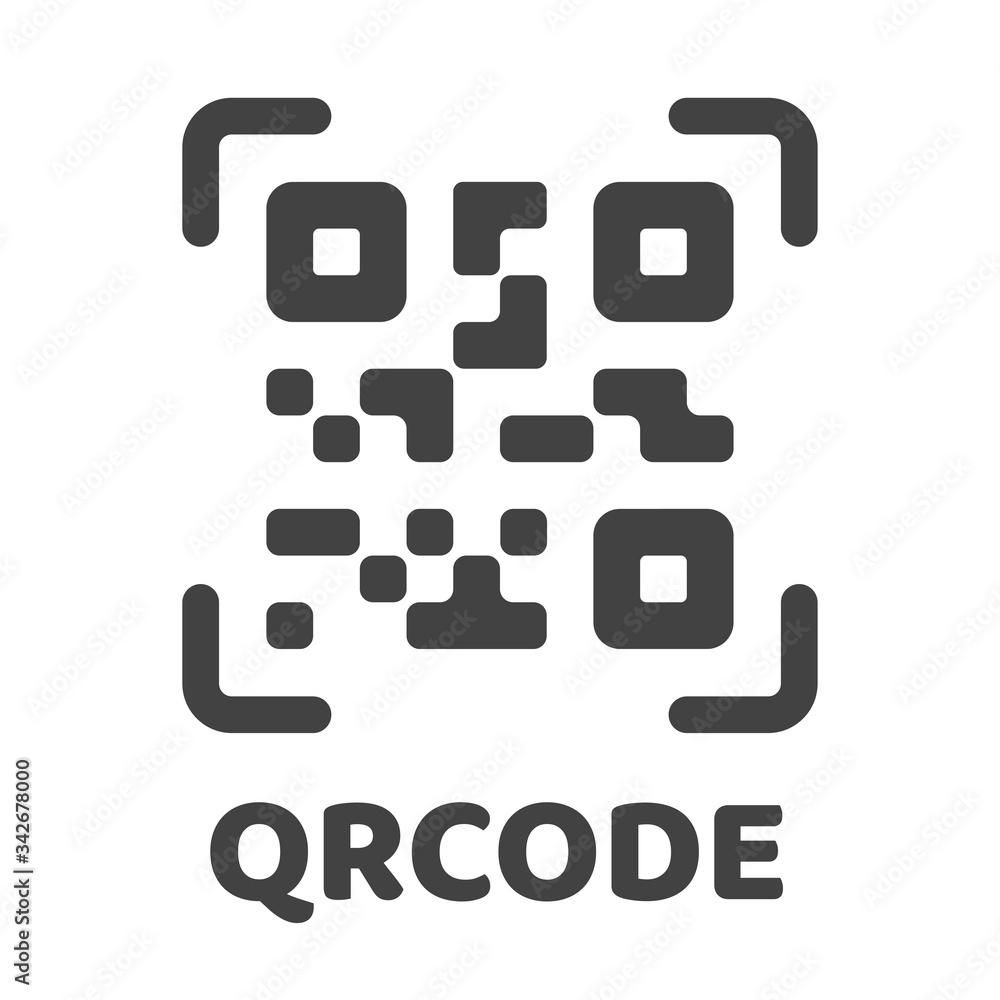 qr code icon. Vector code scanning by mobile phone to access the ...