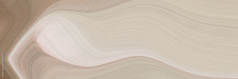 abstract flowing horizontal header with silver, pastel brown and ...