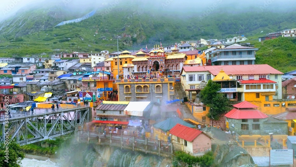 Badrinath Temple Char Dham Of Uttarakhand Stock Photo | Adobe Stock