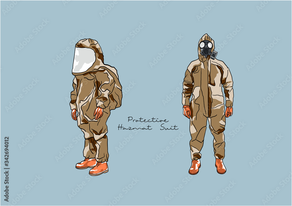 Biohazard Suit Drawing