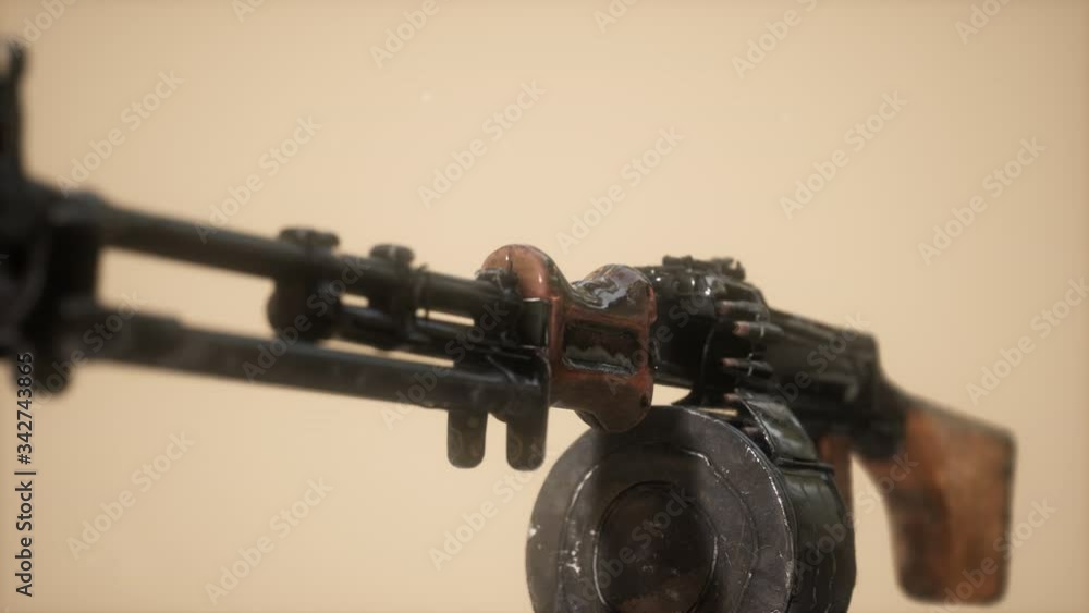 Vidéo Stock Soviet machine gun. Weapons of the USSR army | Adobe Stock