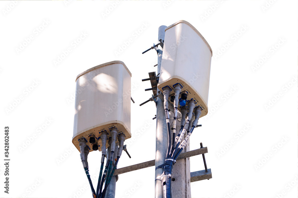 Small Cell 3G, 4G, 5G System. Macro Base Station or Base Transceiver ...