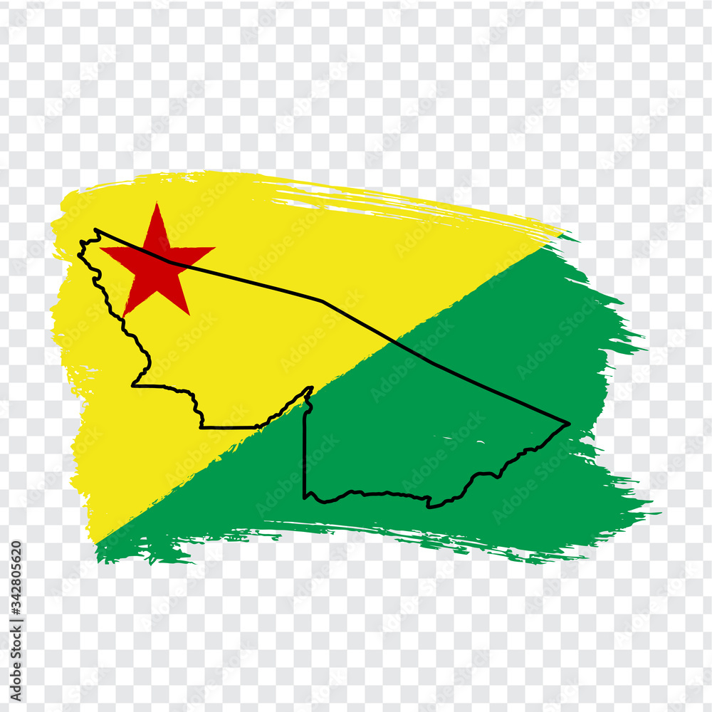 Flag of Akri from brush strokes. Blank map of Akri. Federal Republic of ...