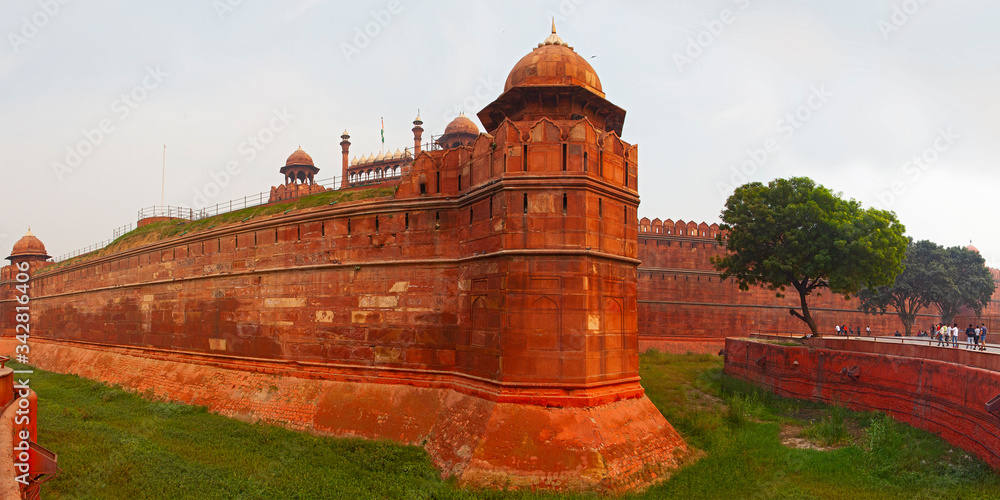 The Red Fort.This red sandstone fort is a UNESCO World heritage site ...