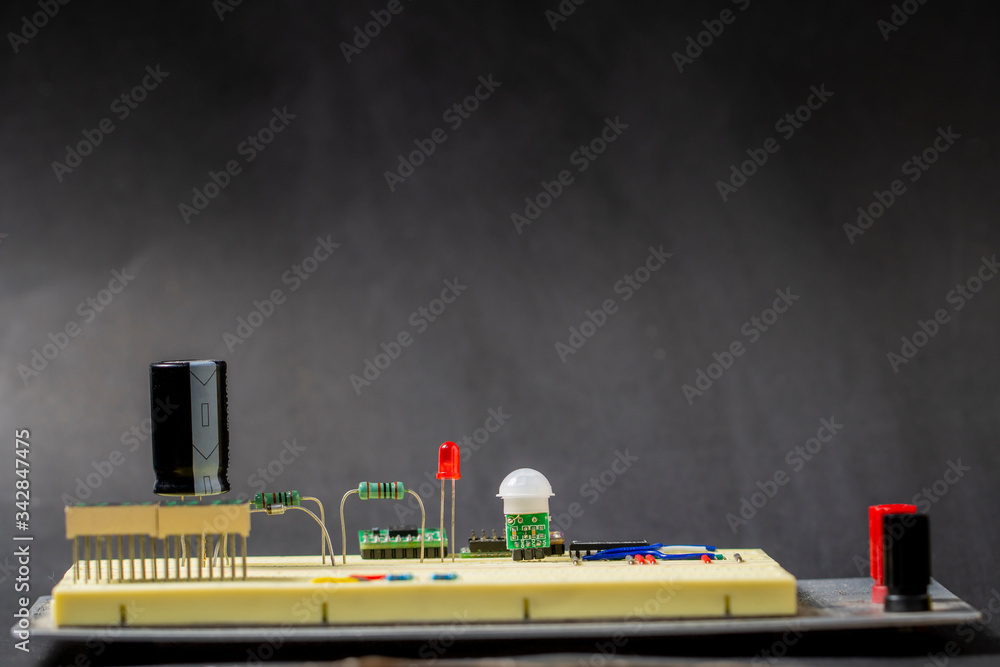 electronics engineering learning concept, creative idea of building the ...