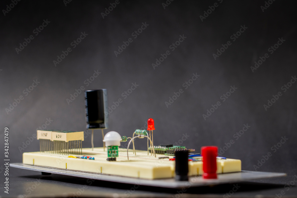 electronics engineering learning concept, creative idea of building the ...