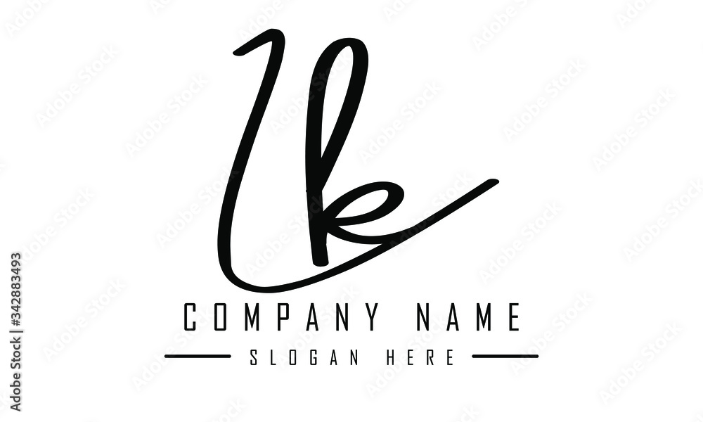 Lk logo design for template company initials any one can use it Stock ...